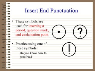 Punctuation Correction Marks