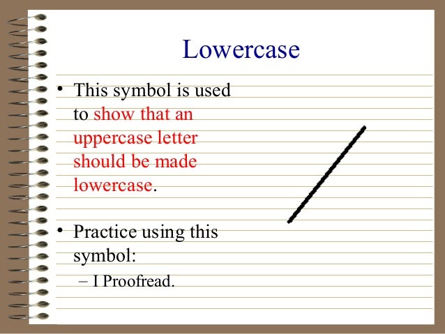 Proofreading and Editing Symbols