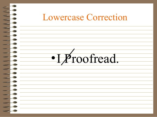 Proofreading and Editing Symbols
