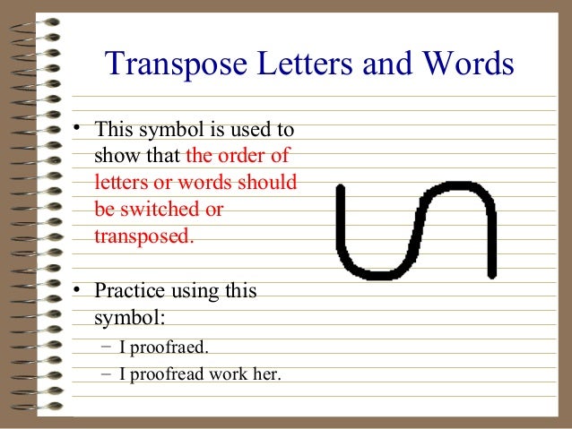 Proofreading and Editing Symbols