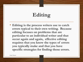 Proof reading, editing and revising by sohail ahmed | PDF