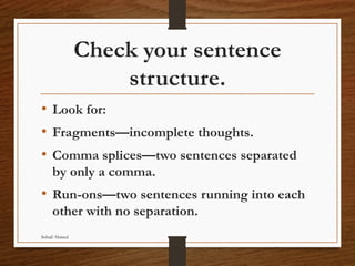 Proof reading, editing and revising by sohail ahmed | PDF