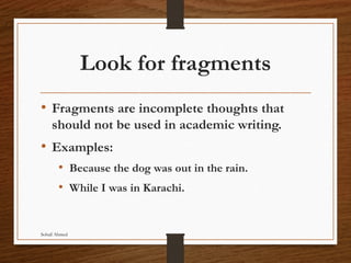 Proof reading, editing and revising by sohail ahmed | PDF