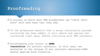 Proofreading Mechanisms & Mismatch Repair.pptx