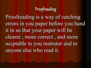 Proofreading, Good Idea for Proofreading | PPT | Homework and Study | Education