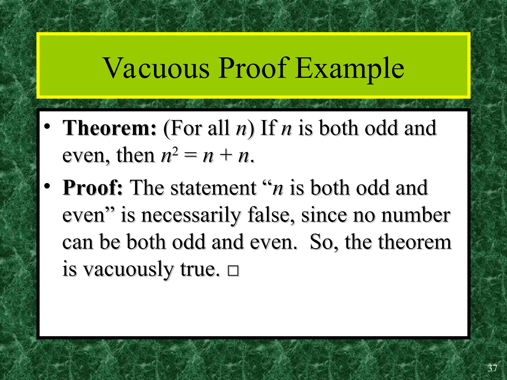 Basic proofs method Basic proofs methodd | PPT