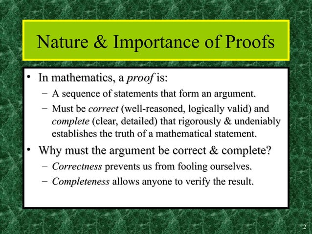 Basic proofs method Basic proofs methodd | PPT | Physics | Science
