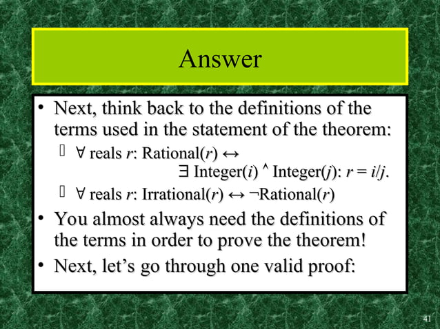 Basic proofs method Basic proofs methodd | PPT | Physics | Science
