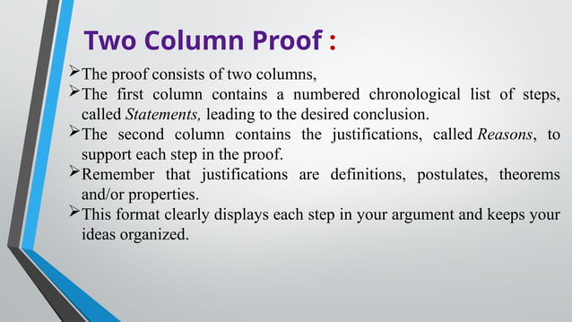 Direct Proof and Indirect proof: Meaning and examples | PPTX