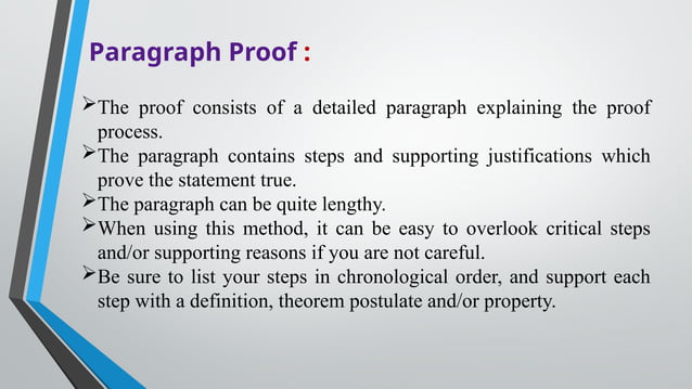 Direct Proof and Indirect proof: Meaning and examples | PPTX