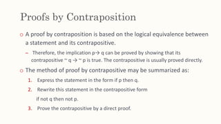 Proofs by contraposition | PPTX