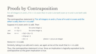 Proofs by contraposition | PPTX