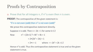 Proofs by contraposition | PPT