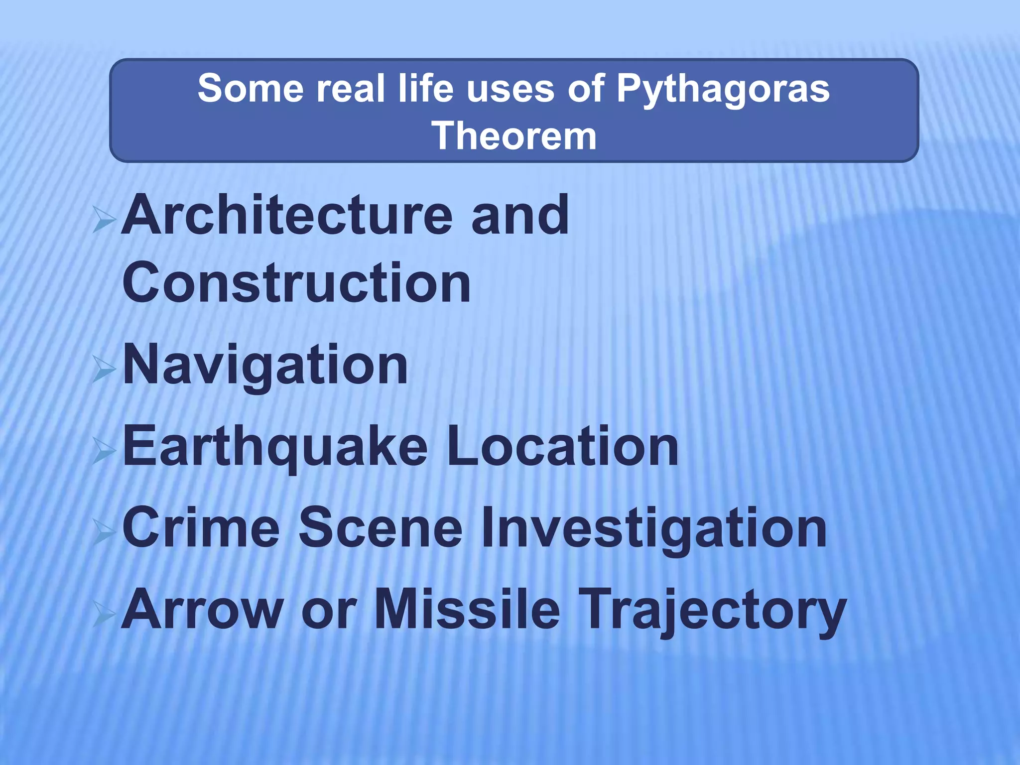 Pythagorean Theorem and its various Proofs | PPTX