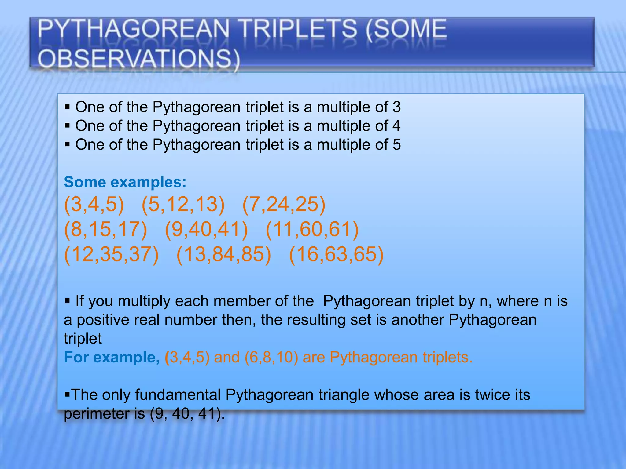 Pythagorean Theorem and its various Proofs | PPTX