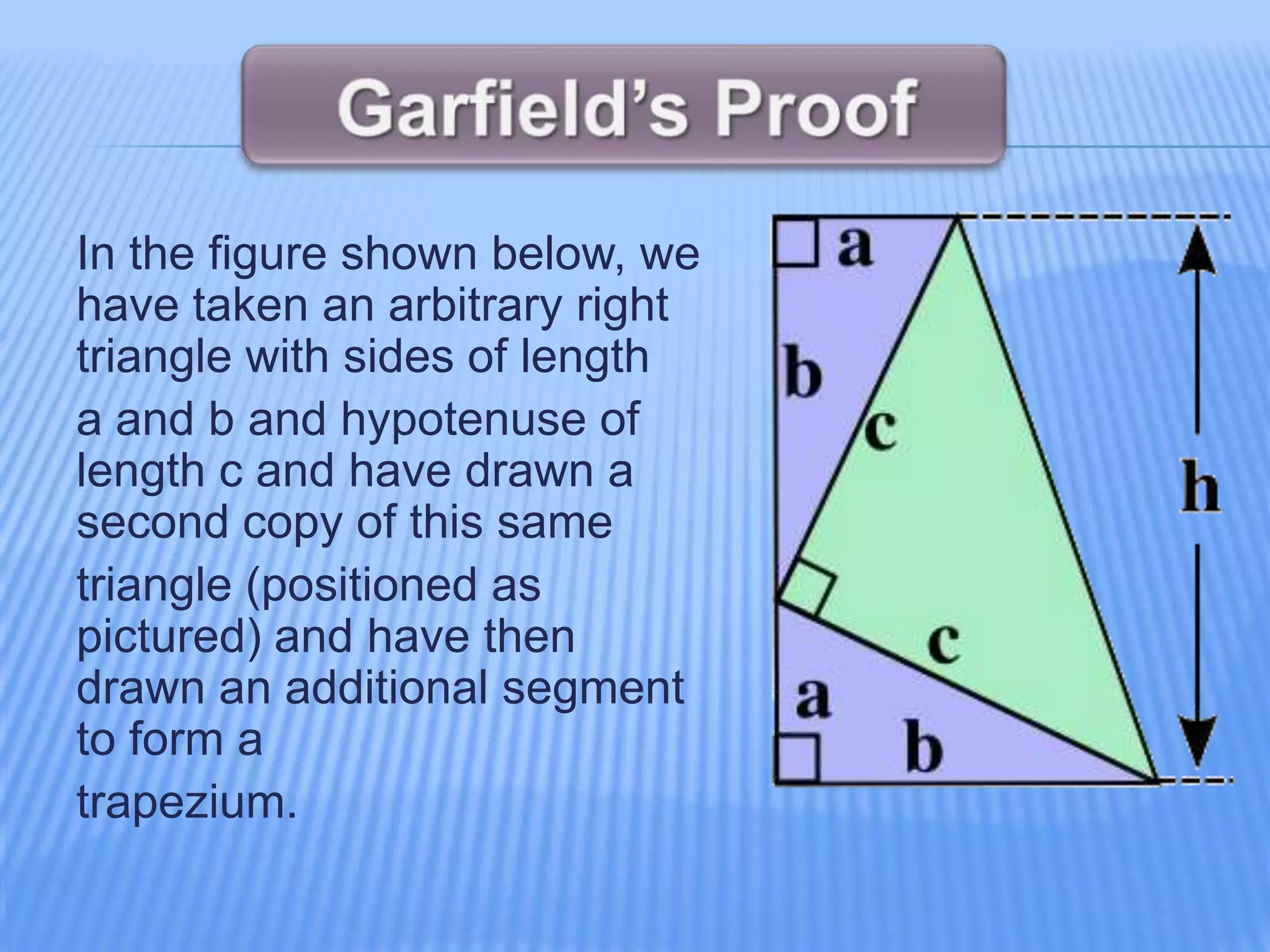 Pythagorean Theorem and its various Proofs | PPTX
