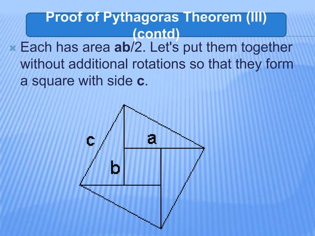 Pythagorean Theorem and its various Proofs | PPTX