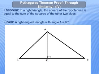 Pythagorean Theorem and its various Proofs | PPTX