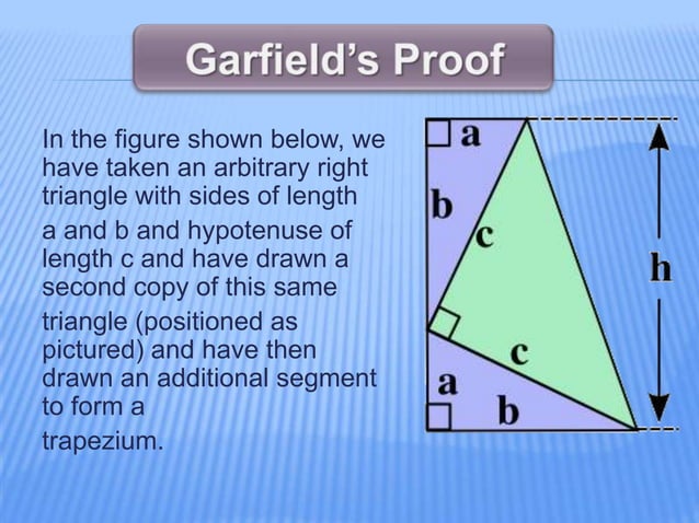 Pythagorean Theorem and its various Proofs | PPTX