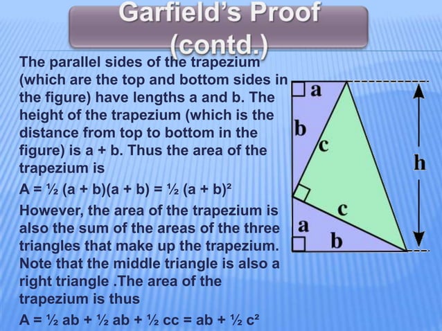 Pythagorean Theorem and its various Proofs | PPTX