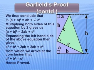 Pythagorean Theorem and its various Proofs | PPTX