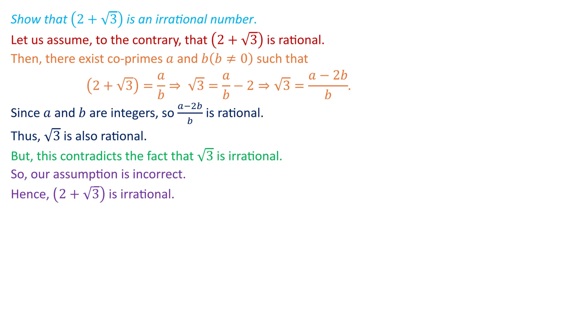 Proof's Related to irrational numbers - I | PDF