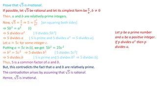 Proof's Related to irrational numbers - I | PDF