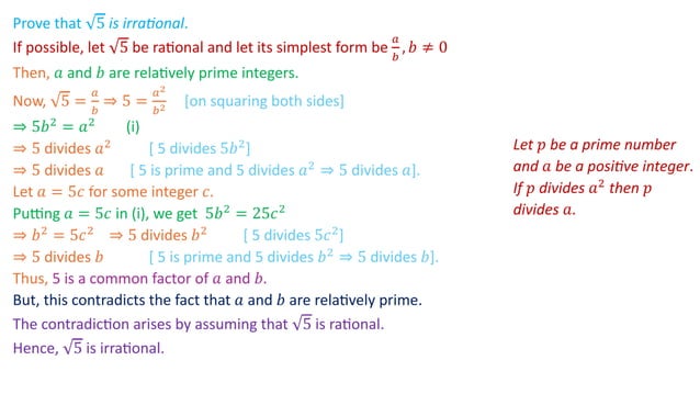 Proof's Related to irrational numbers - I | PDF