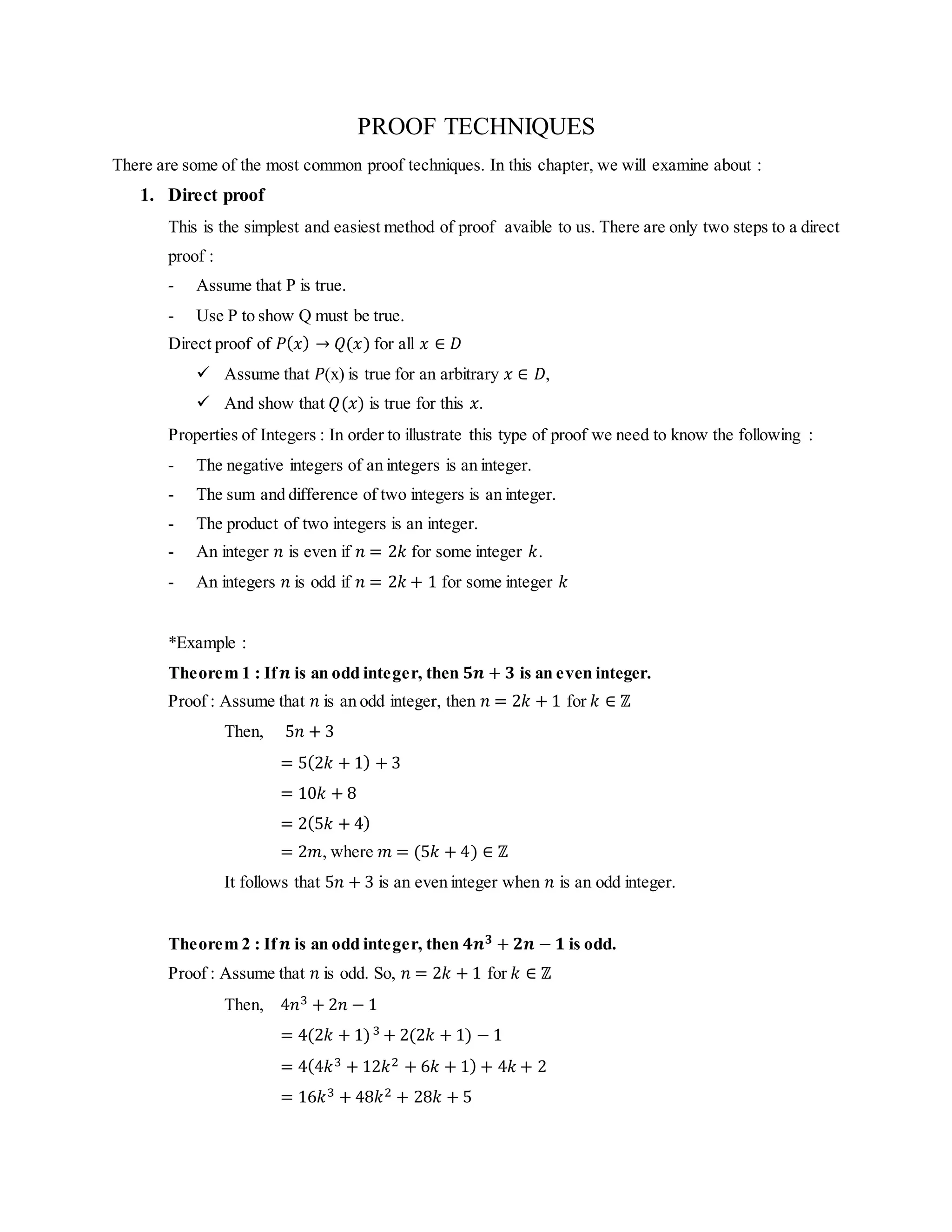 Proof Techniques Docx