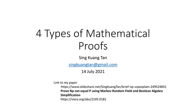 Mathematical Proof types | PPTX | Physics | Science