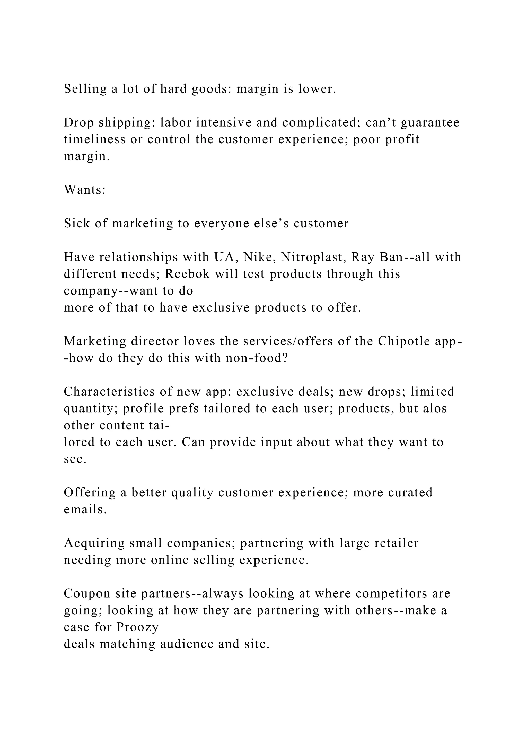 Proozy SWOT NotesStrengthsOpportunitiesWeaknessesT.docx