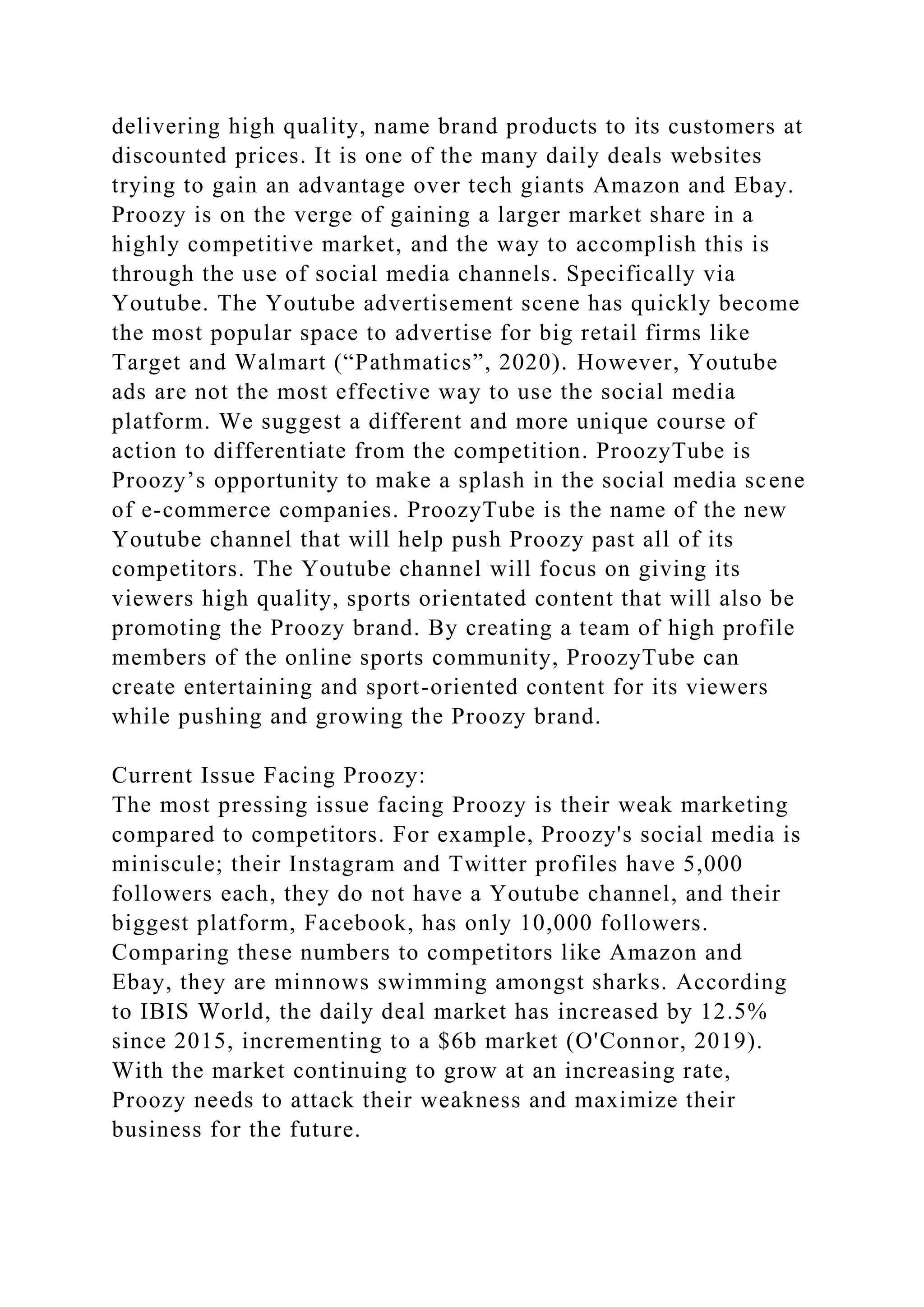 Proozy SWOT NotesStrengthsOpportunitiesWeaknessesT.docx