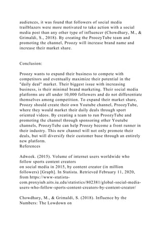 Proozy SWOT NotesStrengthsOpportunitiesWeaknessesT.docx