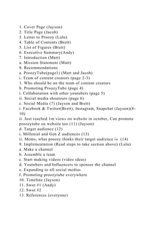 Proozy SWOT NotesStrengthsOpportunitiesWeaknessesT.docx