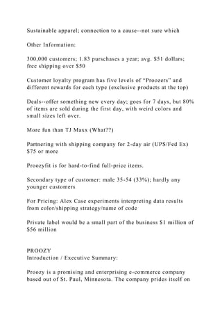 Proozy SWOT NotesStrengthsOpportunitiesWeaknessesT.docx