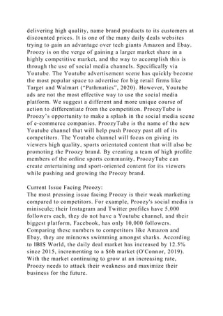 Proozy SWOT NotesStrengthsOpportunitiesWeaknessesT.docx