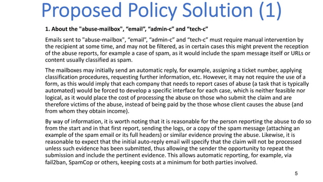 prop-125: Validation of "abuse-mailbox" and other IRT emails | PPT