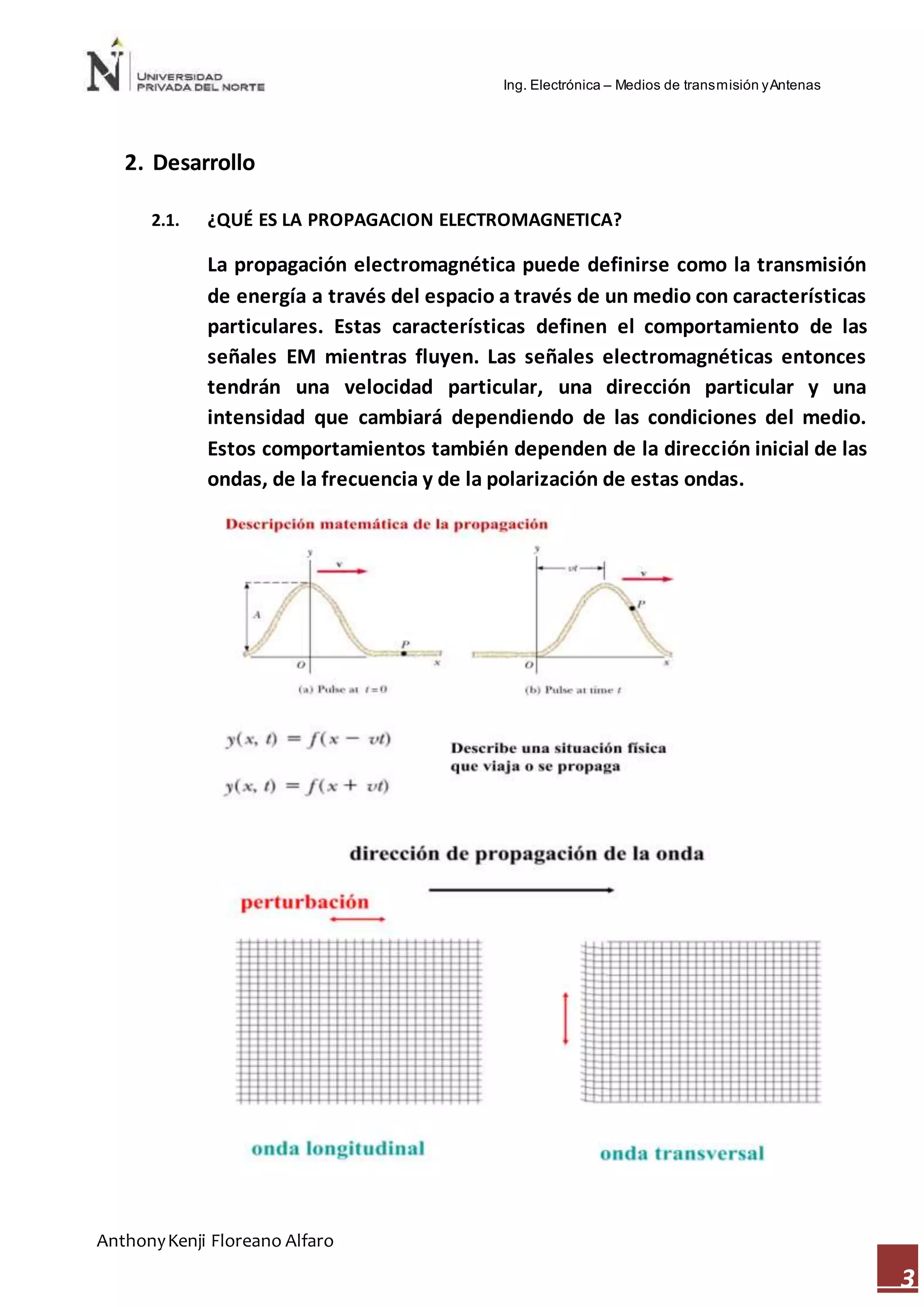 Propagacion electromagnetica antenas | DOCX | Physics | Science