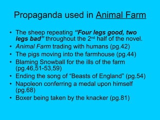 Propaganda and George Orwell's Animal Farm | PPT