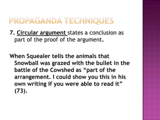 Circular Argument Propaganda