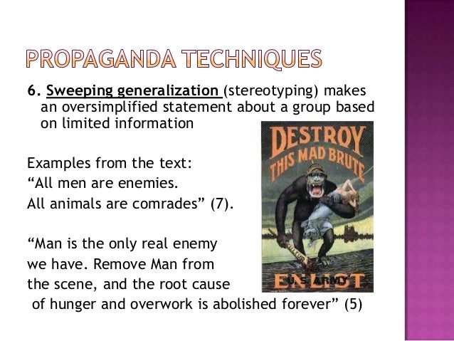 Sweeping Generalization Propaganda