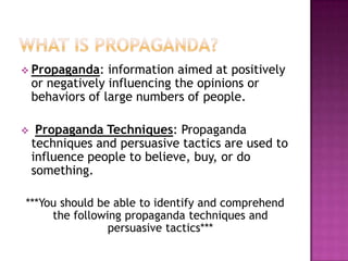 Propaganda Powerpoint Update | PPTX