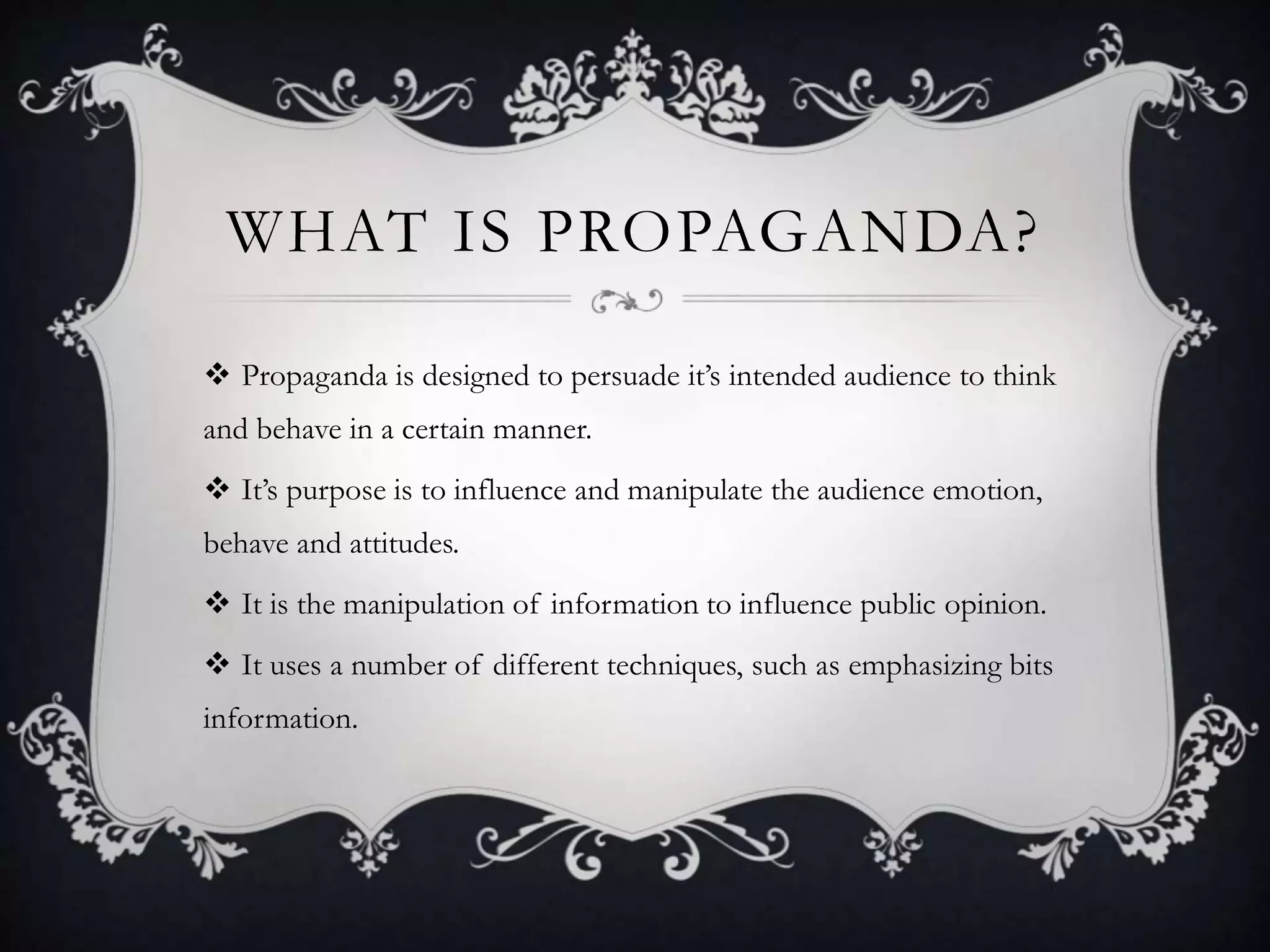 Propaganda in media | PPTX