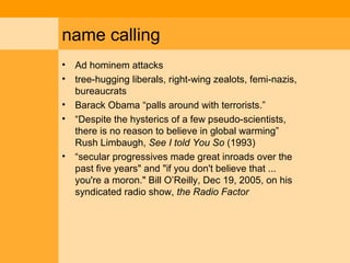 Name Calling Propaganda Examples Obama