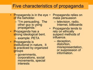 Techniques in Propaganda to lure the people to patronize your product.ppt