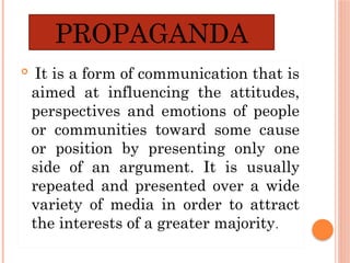 Propaganda.pptx Using Propaganda Techniques | PPTX