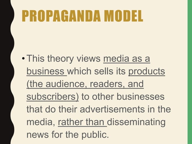 Propaganda model of Communication | PPTX | Media Industry | Industries