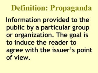 Propaganda Wii Posters And Analysis | PPT