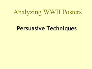 Propaganda Wii Posters And Analysis | PPT