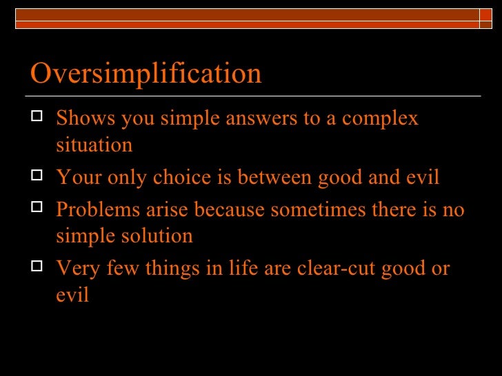 Simplification Propaganda